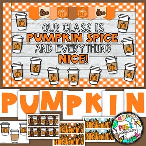 Pumpkin Spice Bulletin Board | Pumpkin Latte Bulletin Board | Digital ...