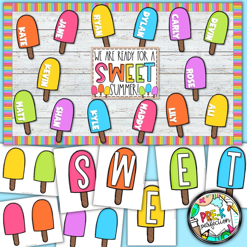 Sweet Summer Bulletin Board Ice Pop Bulletin Board Digital - Etsy