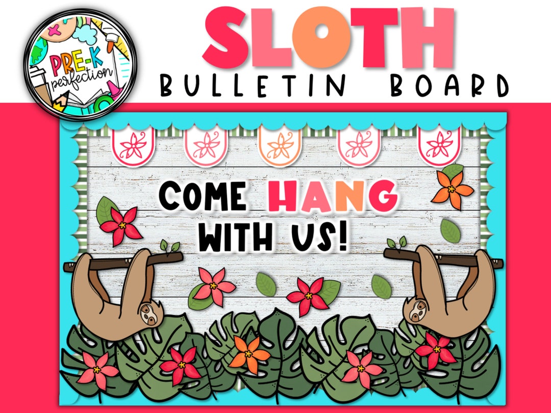 Sloth Bulletin Board | Back to School Bulletin Board | Sloth Decor - Etsy