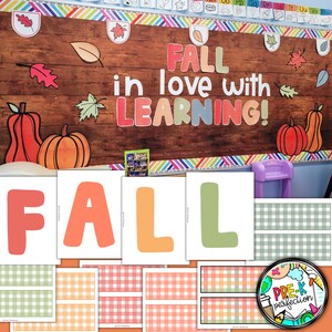 Fall Leaves Bulletin Board | Pumpkin Decor | Autumn Bulletin Board - Etsy