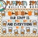 Pumpkin Spice Staff Bulletin Board Kit (digital Download) - Etsy