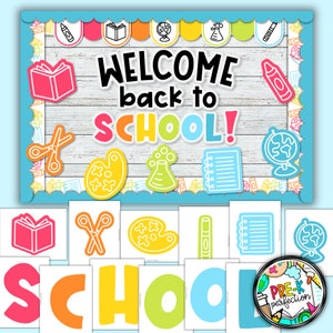 Welcome Back to School Bulletin Board | Back to School Decor | Rainbow ...