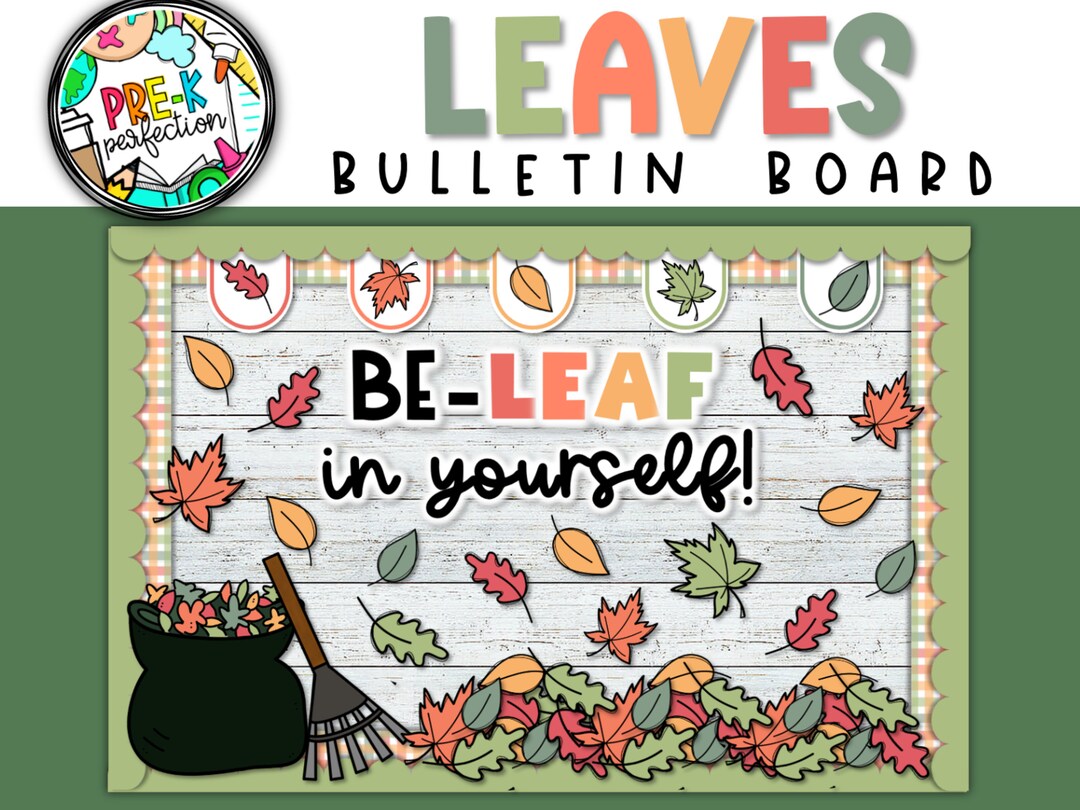 Fall Leaves Bulletin Board | Motivational Fall Decor | Fall Bulletin ...