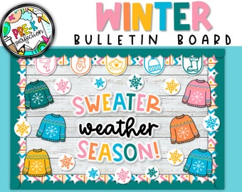 Sweater Weather Winter Bulletin Board Kit Ugly Sweater Christmas ...