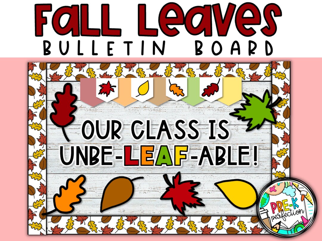 Fall Leaves Bulletin Board | Colorful Leaves Bulletin Board | Digital ...