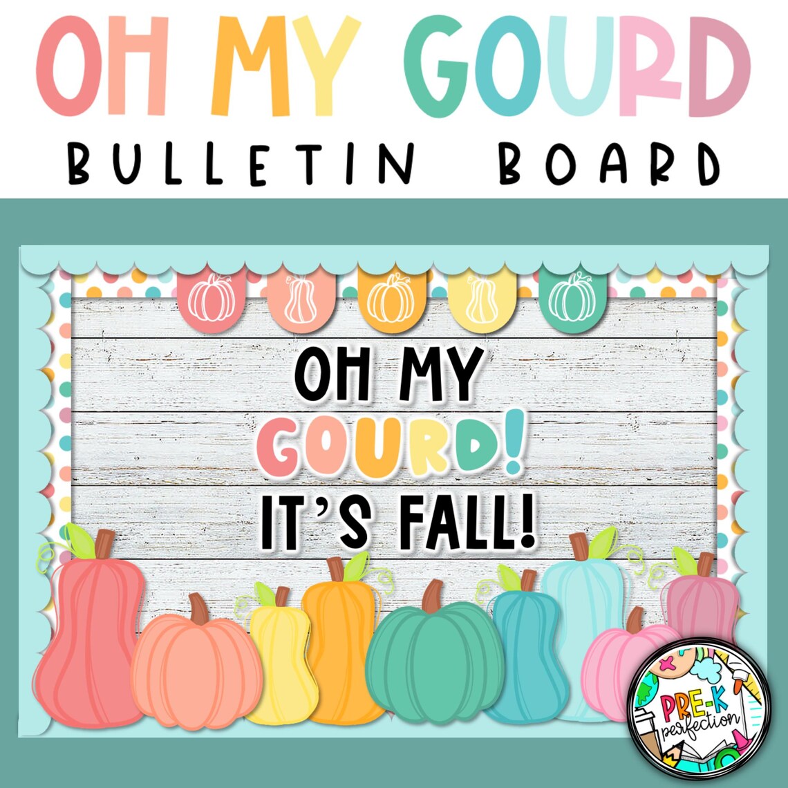 Pastel Rainbow Pumpkins Bulletin Board Decor (digital Download) - Etsy