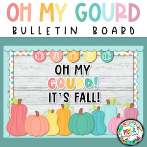 Pastel Rainbow Pumpkins Bulletin Board | Pastel Fall Pumpkins | Pumpkin ...