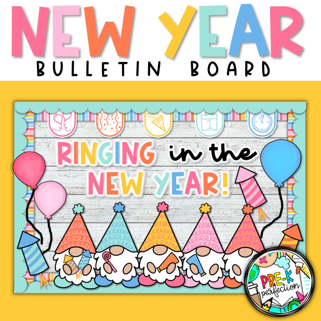 New Years Gnome Bulletin Board | 2024 Gnome Board | New Year's Eve ...