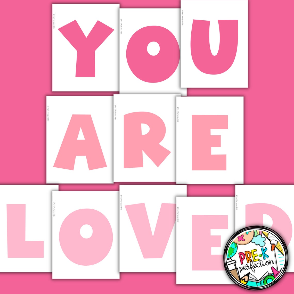 You Are Loved Bulletin Board: Valentine's Classroom Decor (digital ...