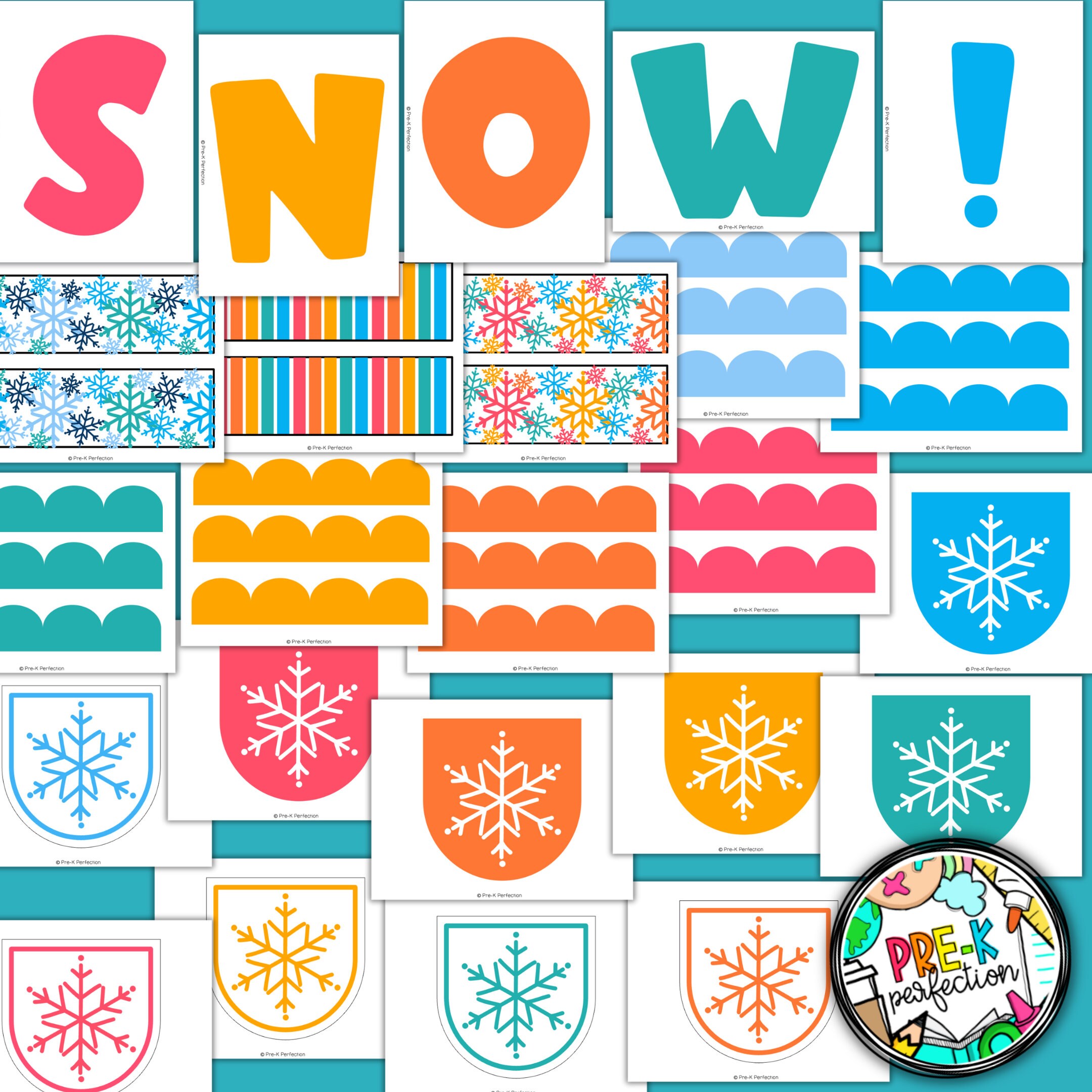 Winter Bulletin Board: Let It Snow Classroom Decor (digital Download ...