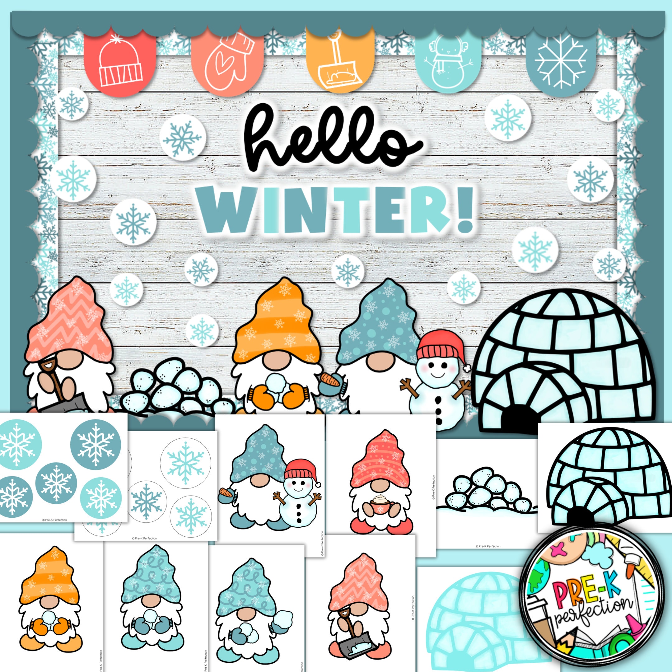 Winter Gnomes Bulletin Board Kit: Classroom Decor (digital Download) - Etsy