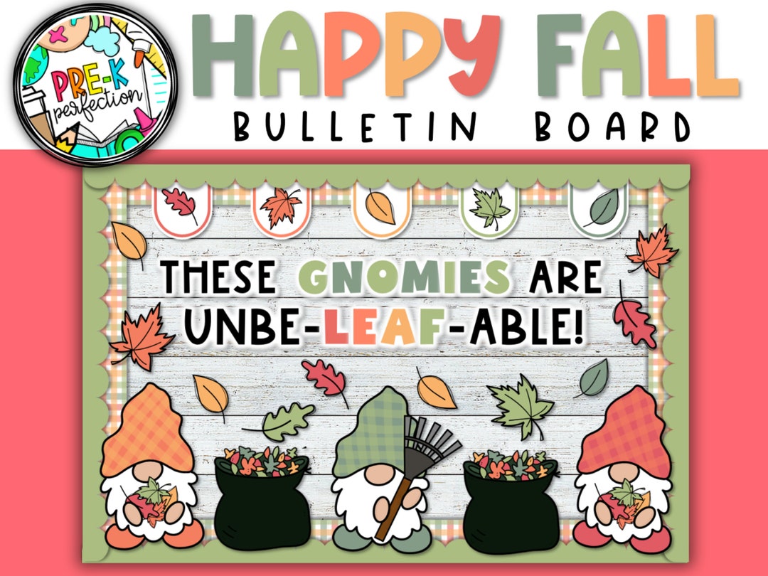 Autumn Leaves Bulletin Board | Fall Gnome Decor | Fall Leaves Decor - Etsy
