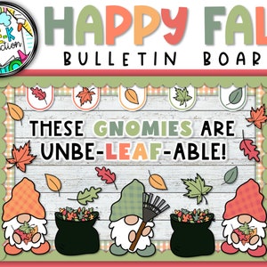 Autumn Leaves Bulletin Board | Fall Gnome Decor | Fall Leaves Decor - Etsy