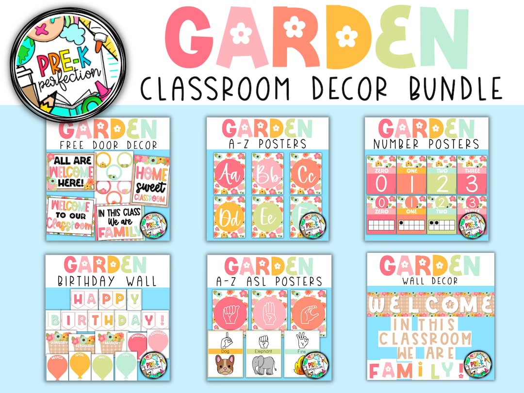 Garden Classroom Decor Bundle Flower Garden Decor Back to School Decor ...