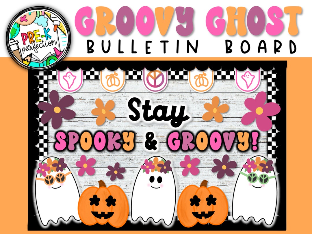 Groovy Ghost Bulletin Board | Hippie Ghost Decor | Ghost Decor - Etsy