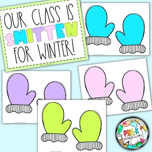 Mitten Bulletin Board | Pastel Winter Mitten Bulletin Board | Winter ...
