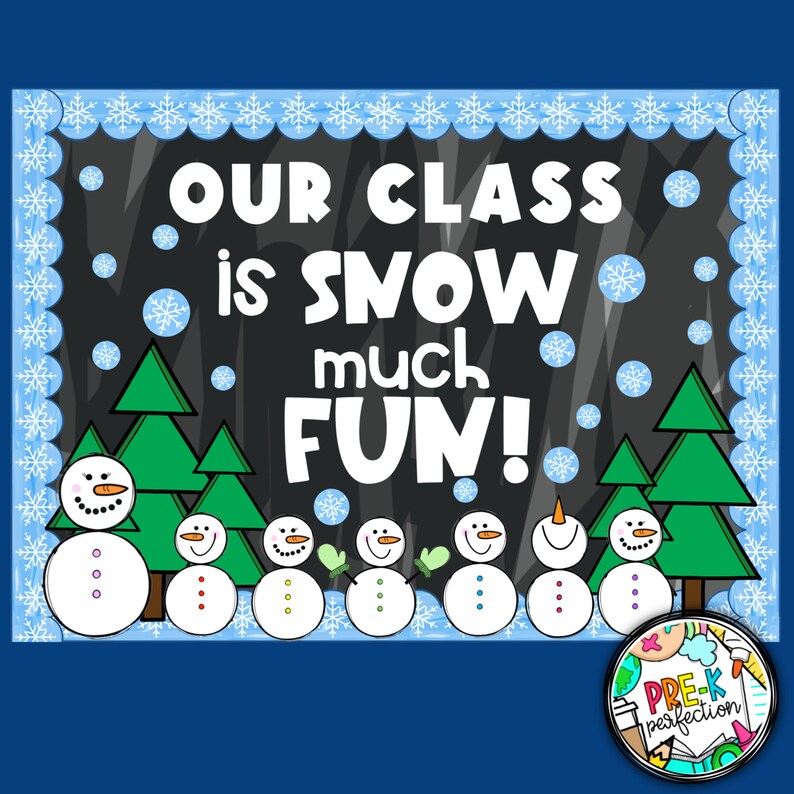 Winter Snowman Classroom Bulletin Board Decor (digital Download) - Etsy
