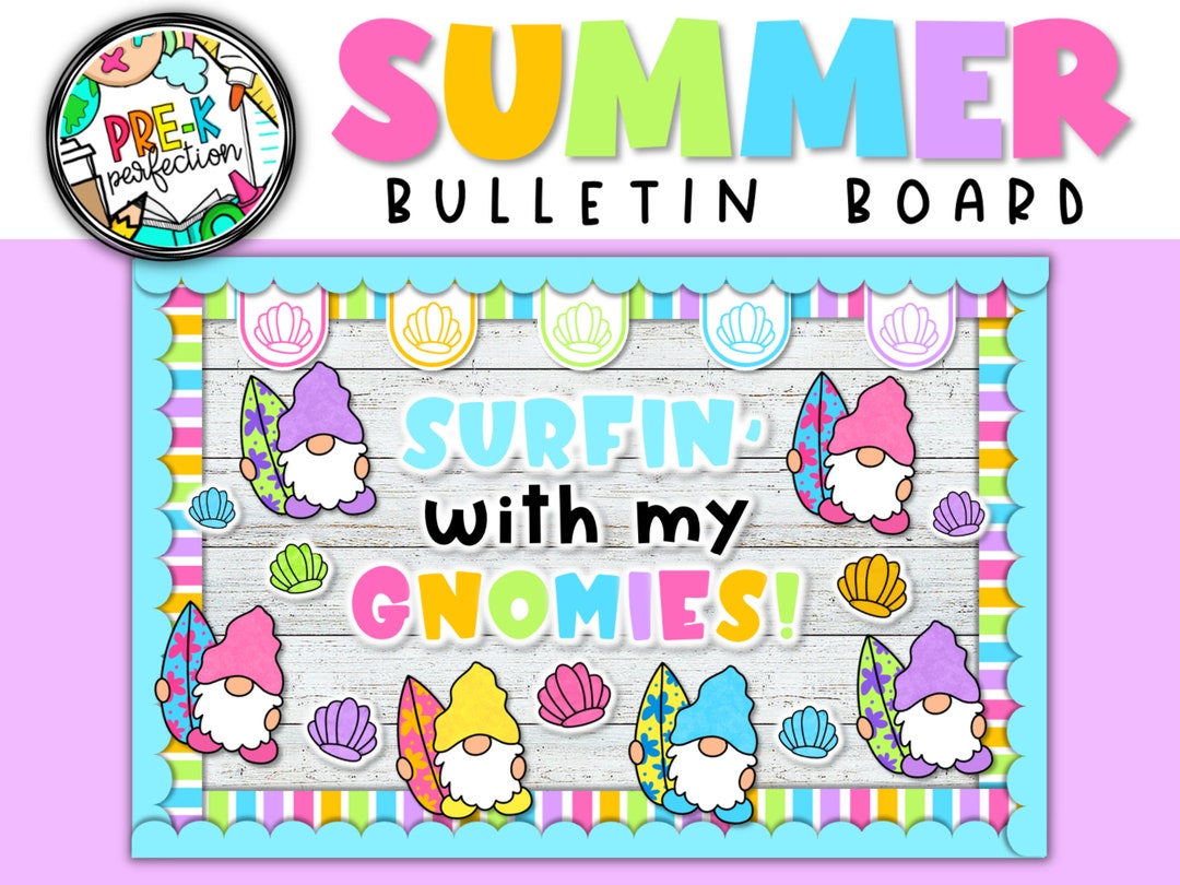 Surfin' Gnomes Bulletin Board | Summer Decor | Surfin' With My Gnomies ...