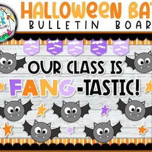 Halloween Bat Bulletin Board Decor: Classroom Door Decoration (digital ...