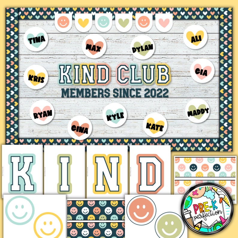 Kind Club Bulletin Board Varsity Letter Bulletin Board - Etsy