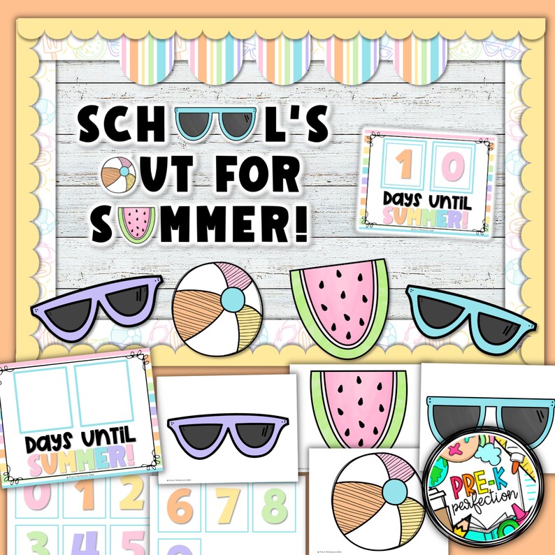 School's Out for Summer Bulletin Board Kit (digital Download) - Etsy