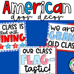 EDITABLE American Flag Door Decor | Memorial Day, Fourth of July ...