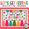 Pink Christmas Tree Bulletin Board Merry Christmas Bulletin Board Pink ...