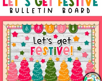 Festive Christmas Bulletin Board Kit: Classroom Holiday Decor (digital ...