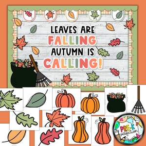 Fall Leaves Bulletin Board | Pumpkin Decor | Autumn Bulletin Board - Etsy