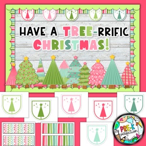 Christmas Tree Bulletin Board Kit: Holiday Classroom Decor (digital ...