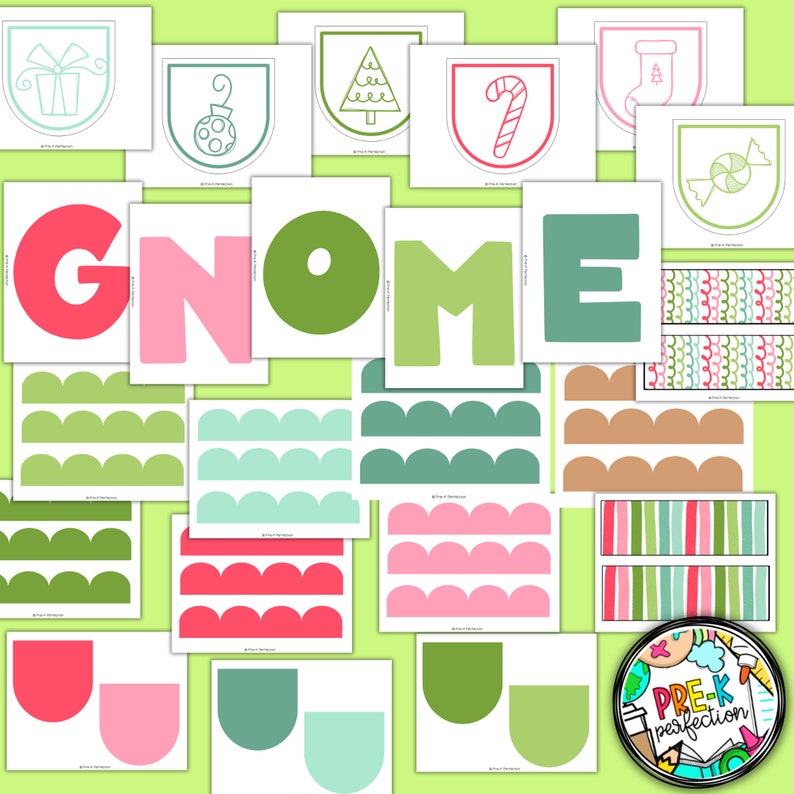 Christmas Gnome Bulletin Board Kit: Holiday Classroom Decor (digital ...