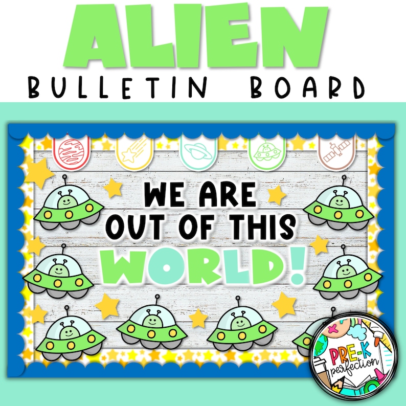 Alien Bulletin Board Decor: Outer Space Classroom (digital Download) - Etsy