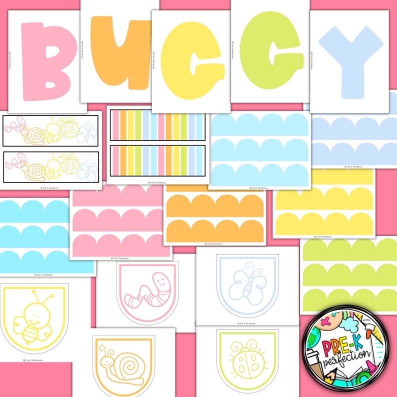 Spring Bug Bulletin Board Decor (digital Download) - Etsy