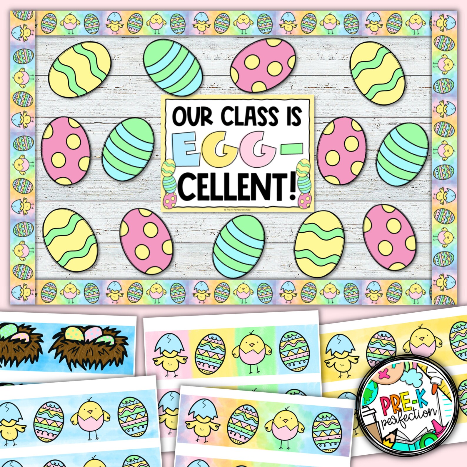 Easter Egg Classroom Bulletin Board Kit (digital Download) - Etsy