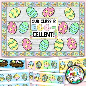 Easter Egg Bulletin Board | Egg-cellent Class | April Bulletin Board ...