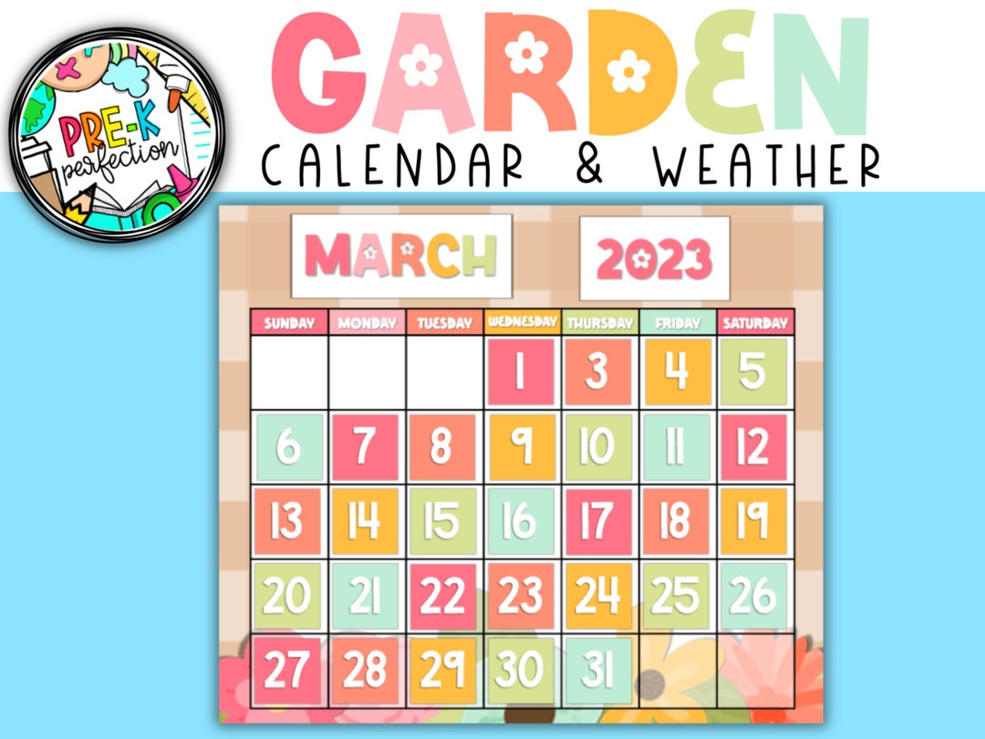 Garden Classroom Decor | Calendar/weather Set | Morning Meeting Routine ...