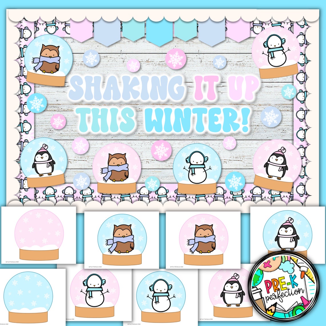 Retro Winter Wonderland Bulletin Board Snow Globe Bulletin - Etsy