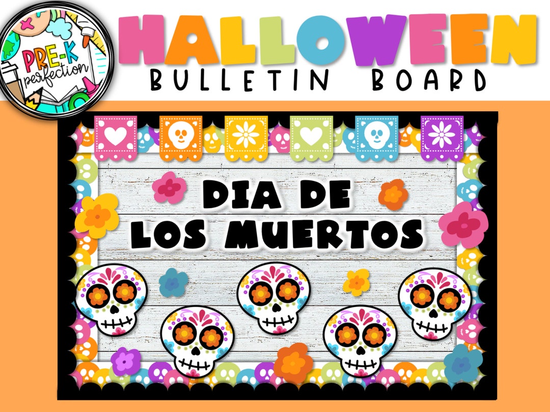 Halloween Skull Bulletin Board Dia De Los Muertos Decor - Etsy
