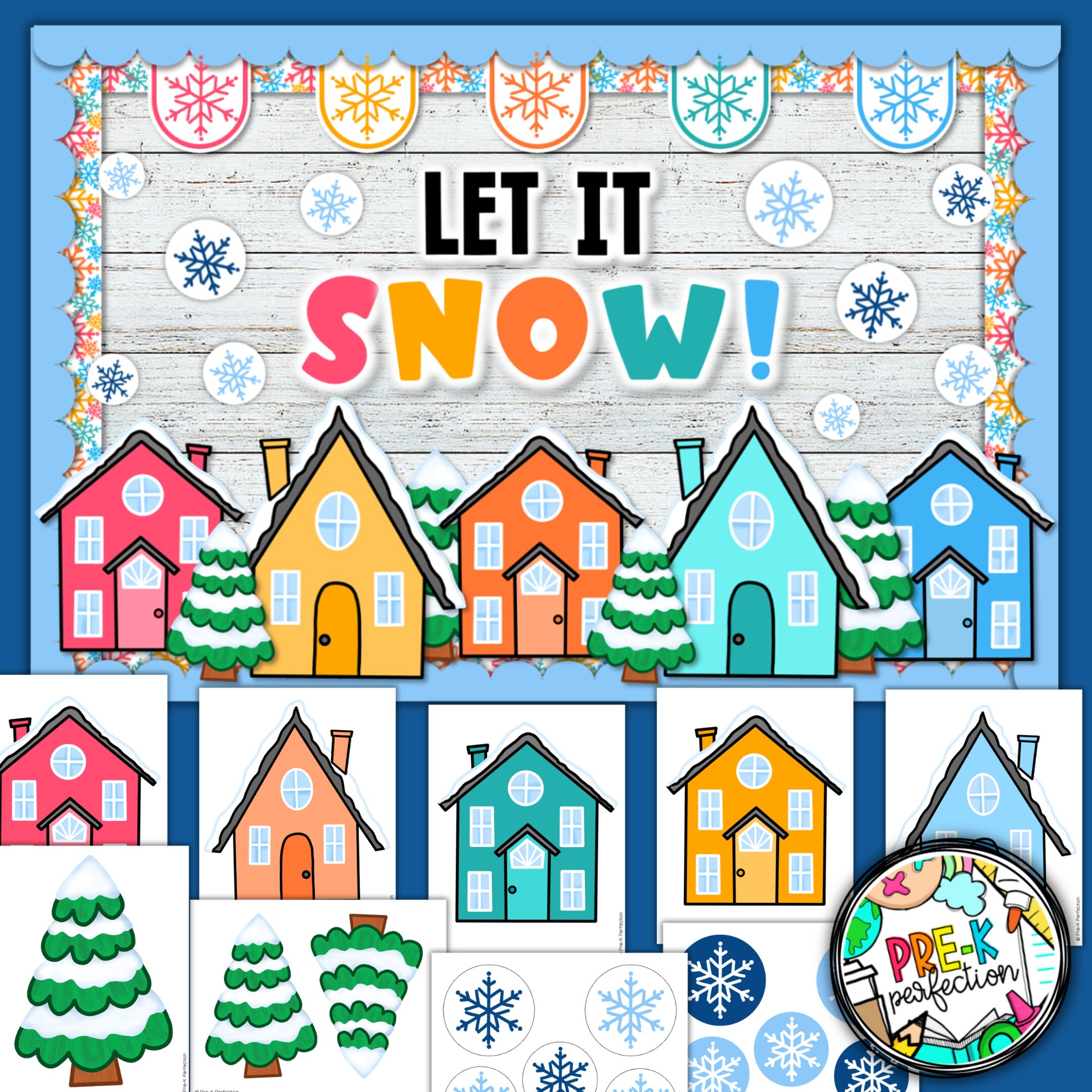 Winter Bulletin Board: Let It Snow Classroom Decor (digital Download ...