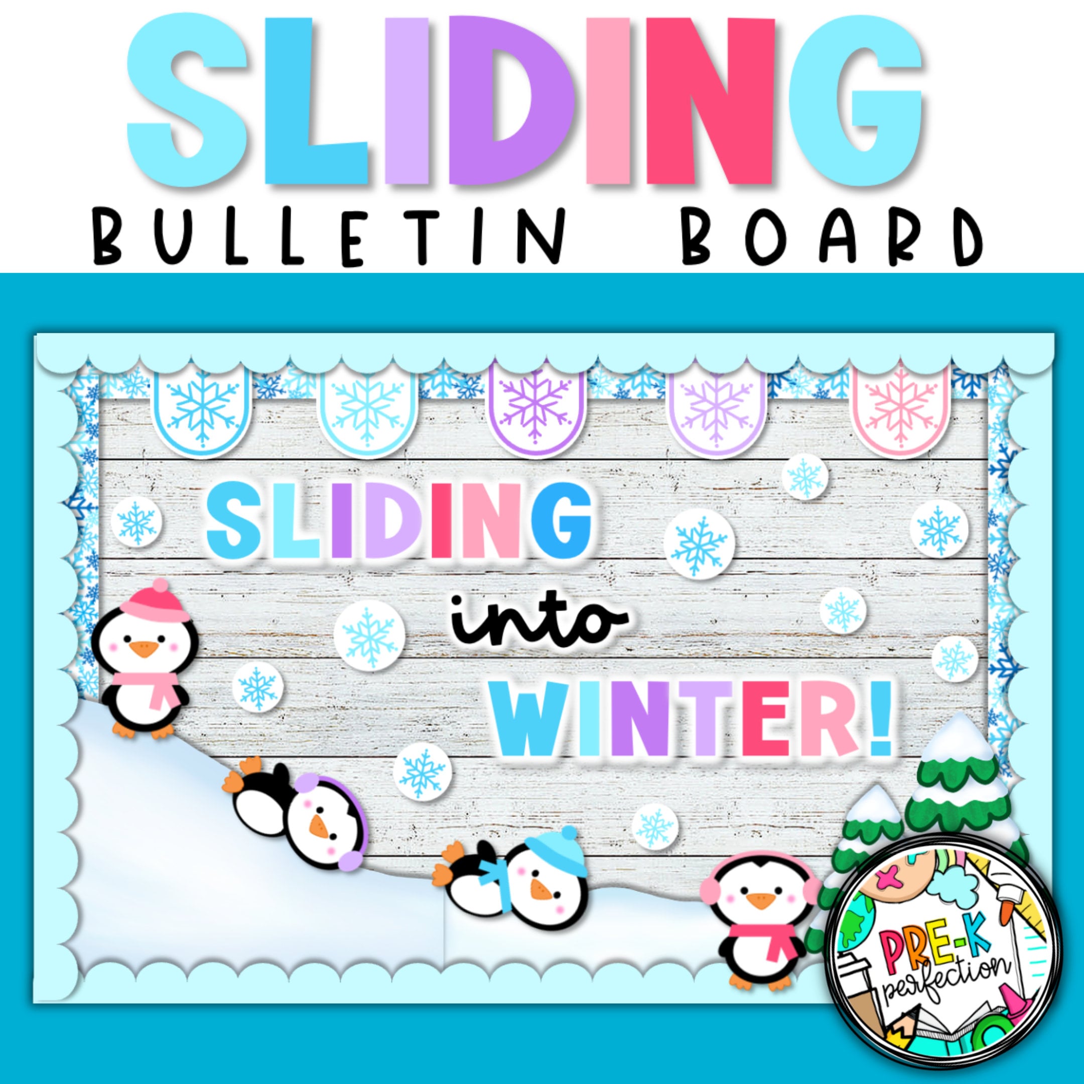 Winter Penguin Bulletin Board Kit: Classroom Decor (digital Download ...