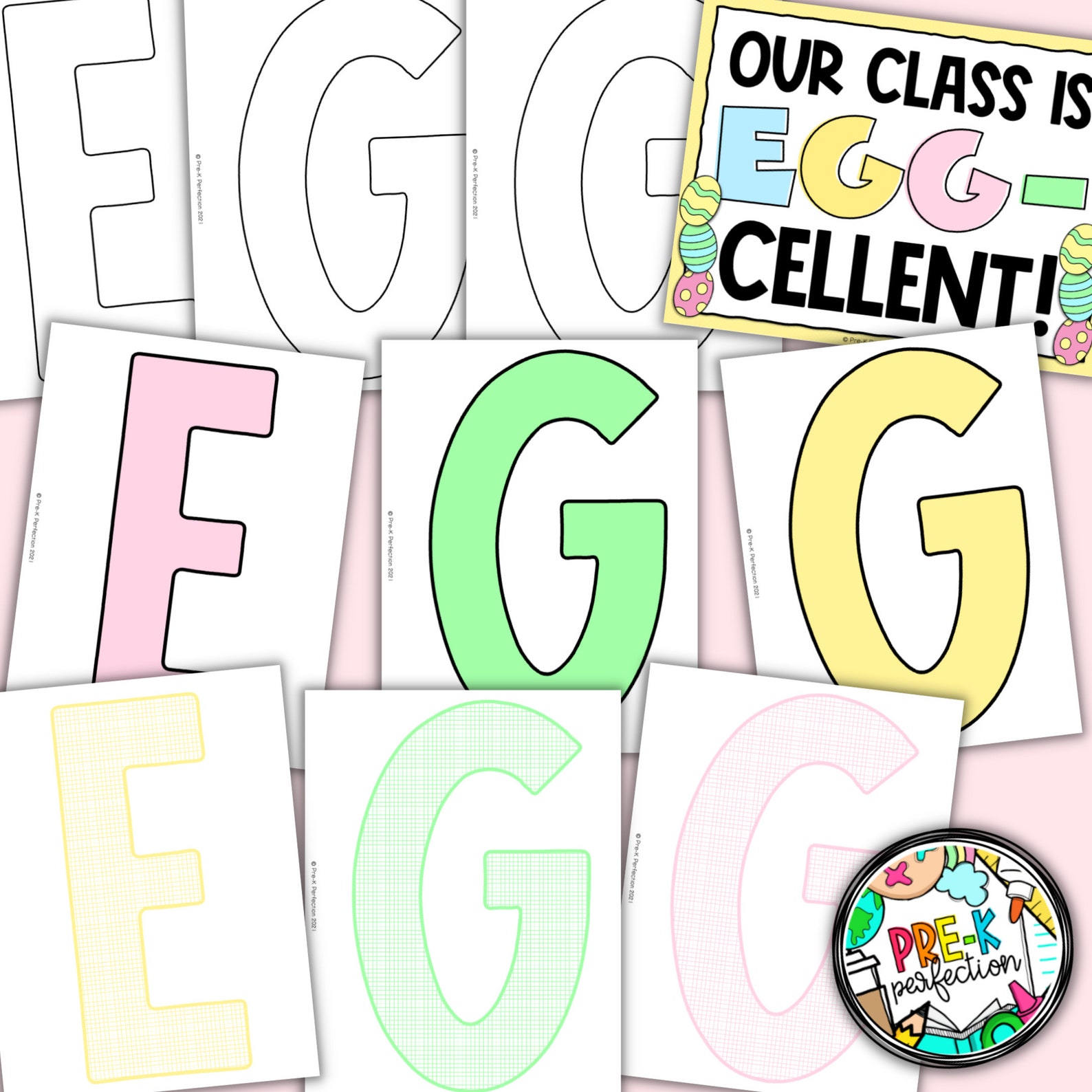 Easter Egg Classroom Bulletin Board Kit (digital Download) - Etsy