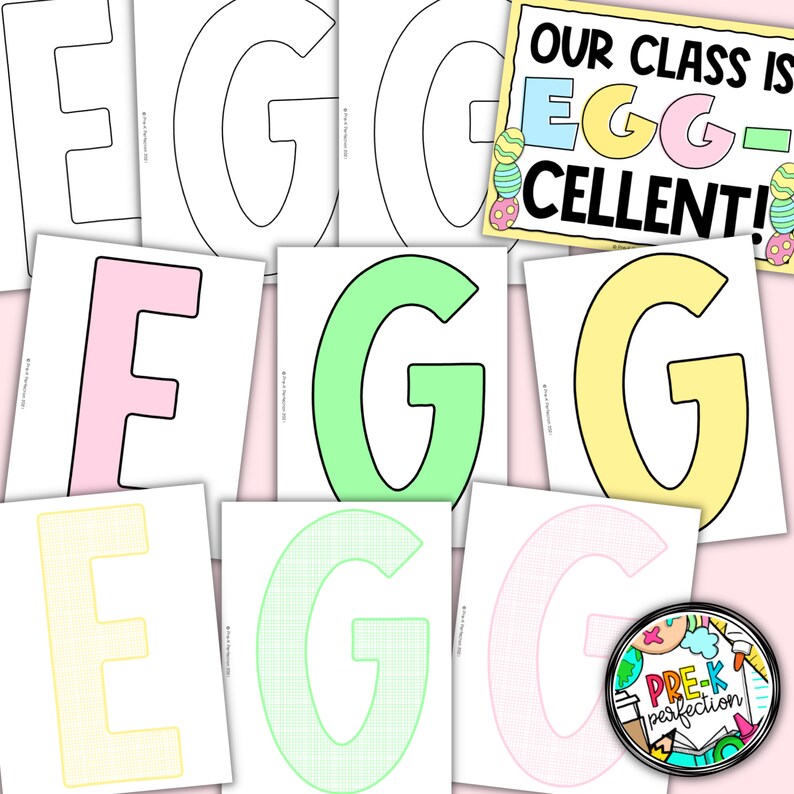 Easter Egg Bulletin Board Egg-cellent Class April Bulletin - Etsy