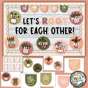 BOHO Plants Bulletin Board | Back to School Decor | Plant Classroom ...