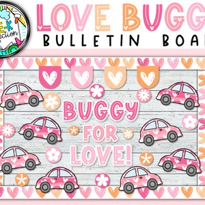 Love Buggy Valentine Bulletin Board Retro Love Bug Bulletin Board ...