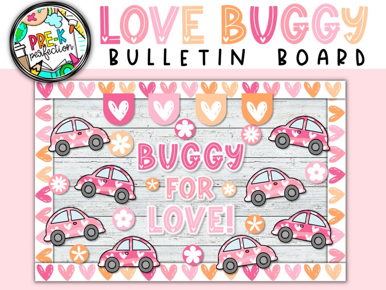 Love Buggy Valentine Bulletin Board Retro Love Bug Bulletin - Etsy
