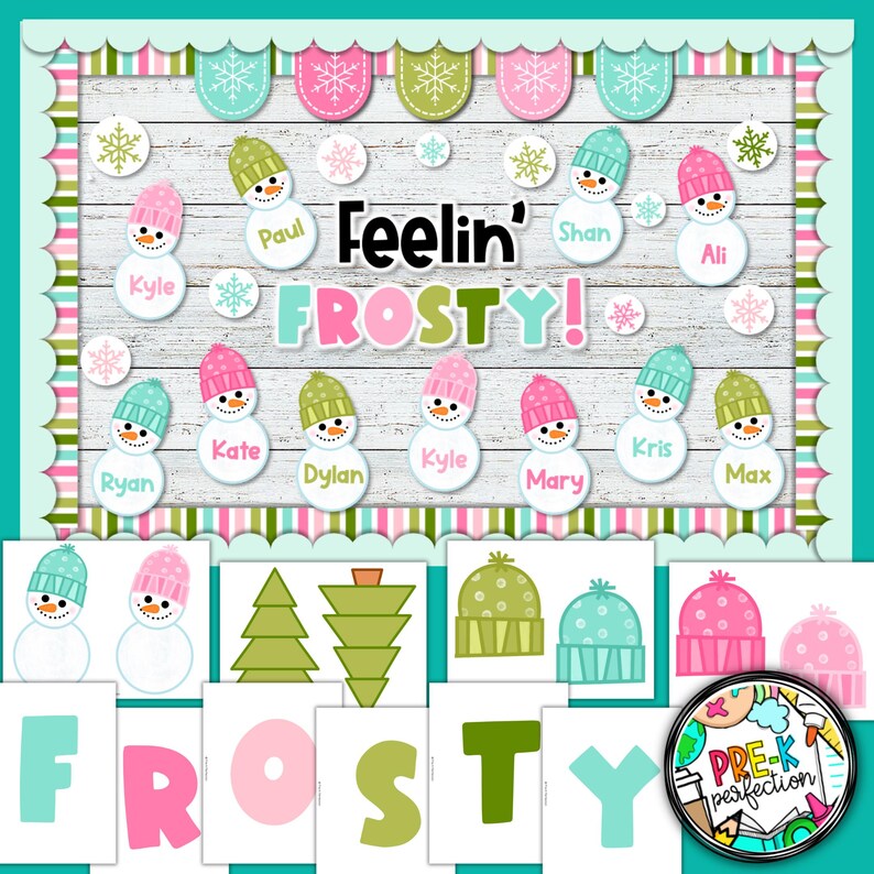 Winter Hats & Mittens Bulletin Board Kit: Classroom Decor (digital ...