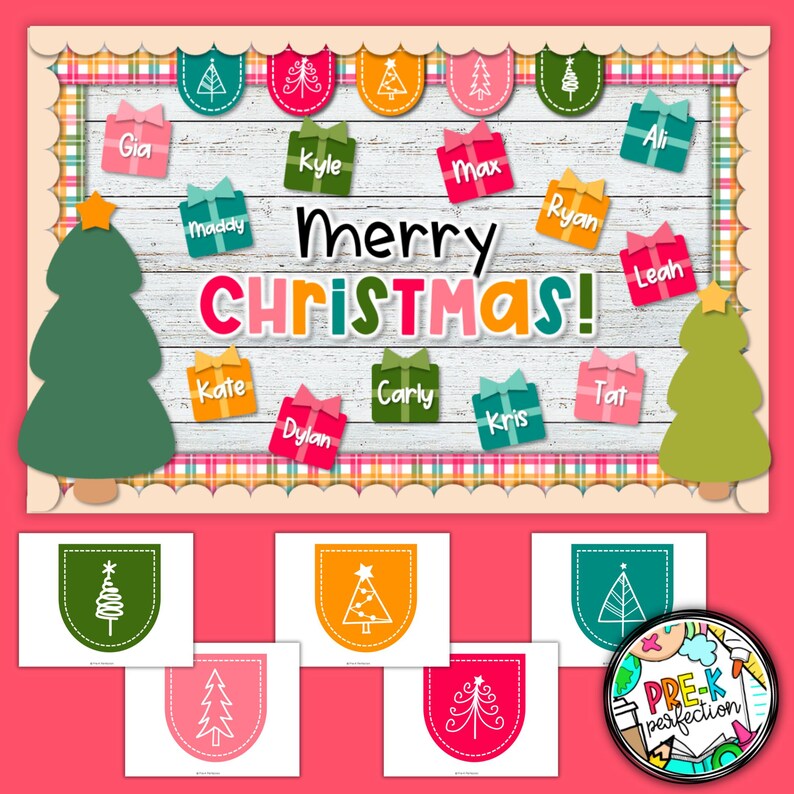 Festive Christmas Bulletin Board Kit: Classroom Holiday Decor (digital ...
