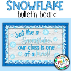 Snowflake Bulletin Board | Winter Bulletin Board | Snowy Day Classroom ...