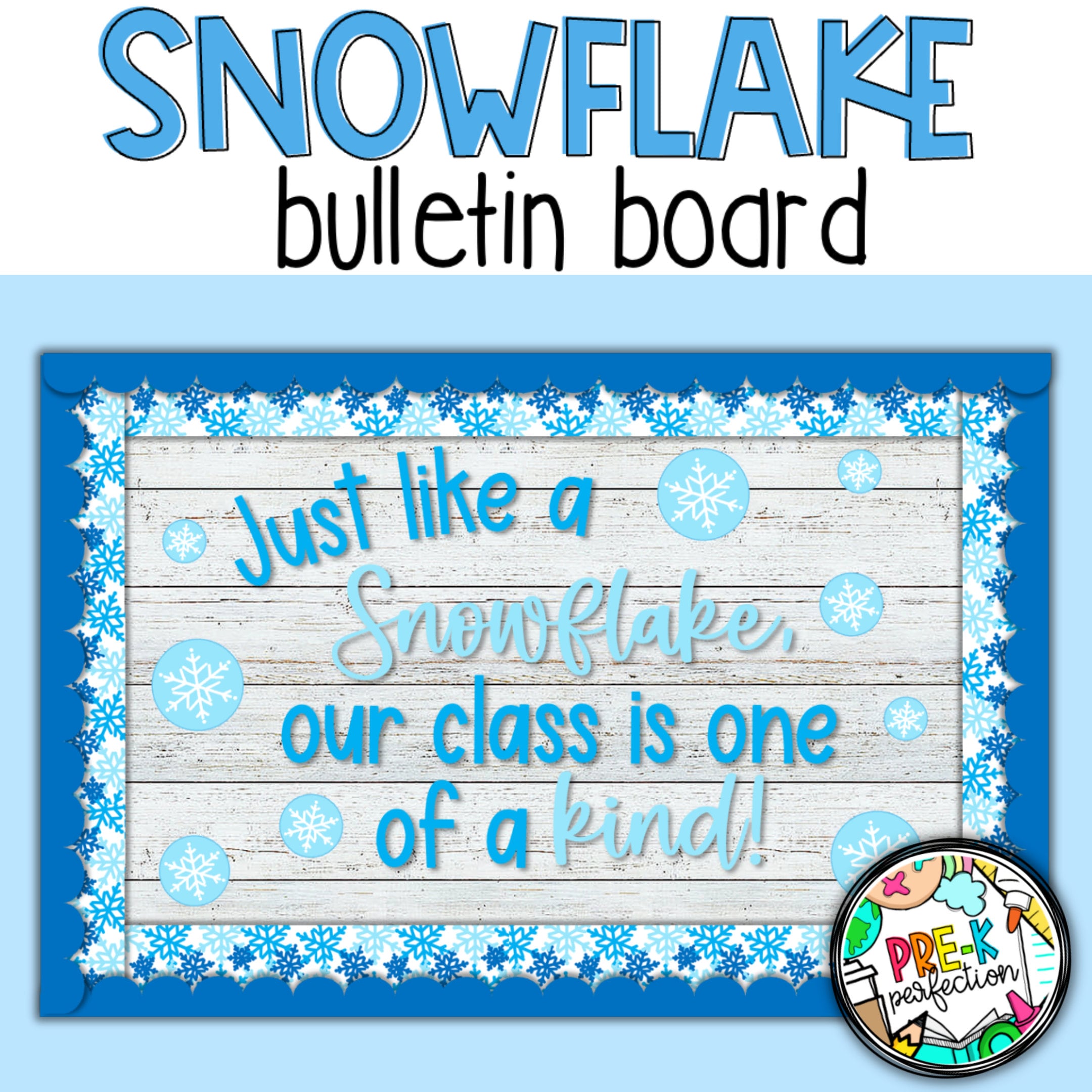 Snowflakes Bulletin Board Decorations 65.6 Ft Winter Snowflake Bulletin ...