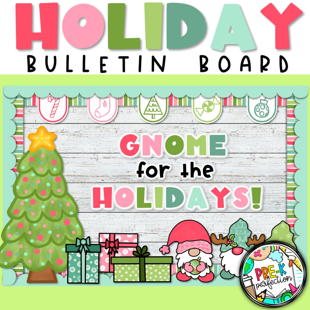 Christmas Gnome Bulletin Board | Holiday Gnome Board | Christmas Decor ...